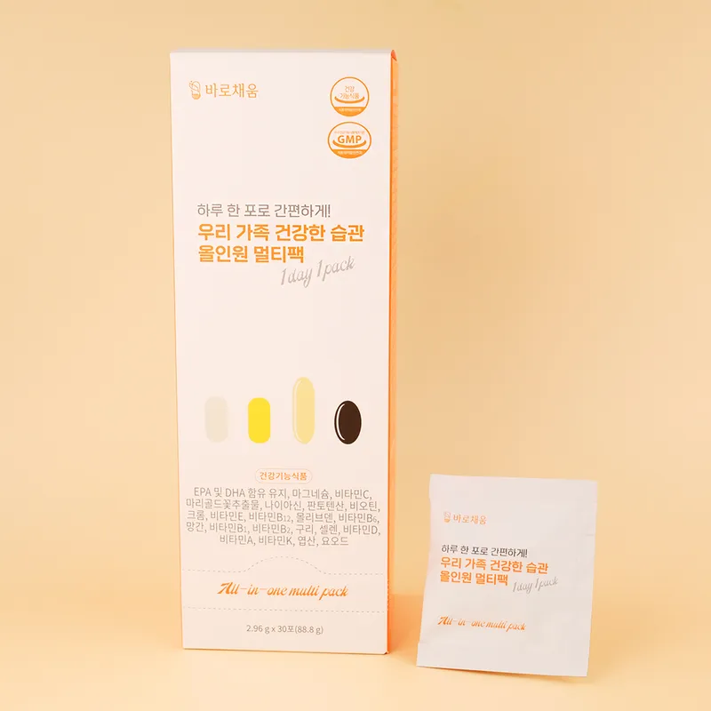 팔도감 온가족 올인원 멀티 영양제 비타민 루테인 오메가3 비오틴 엽산 함유 30포1박스